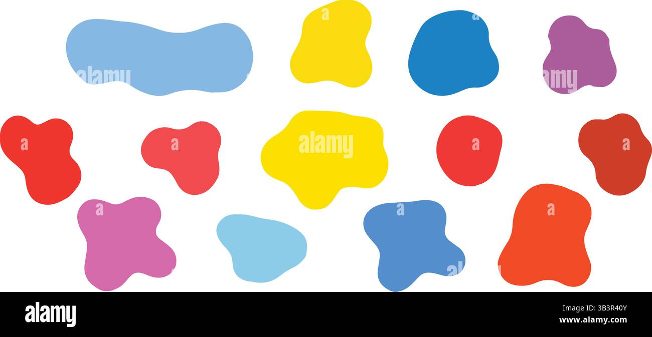 Irregular Blob Shapes Set - Abstract Organic Vector Elements in Two ...