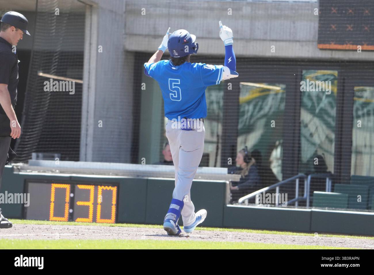Salt Lake UT, USA. 26th Apr, 2025. Oklahoma City third baseman Alex ...