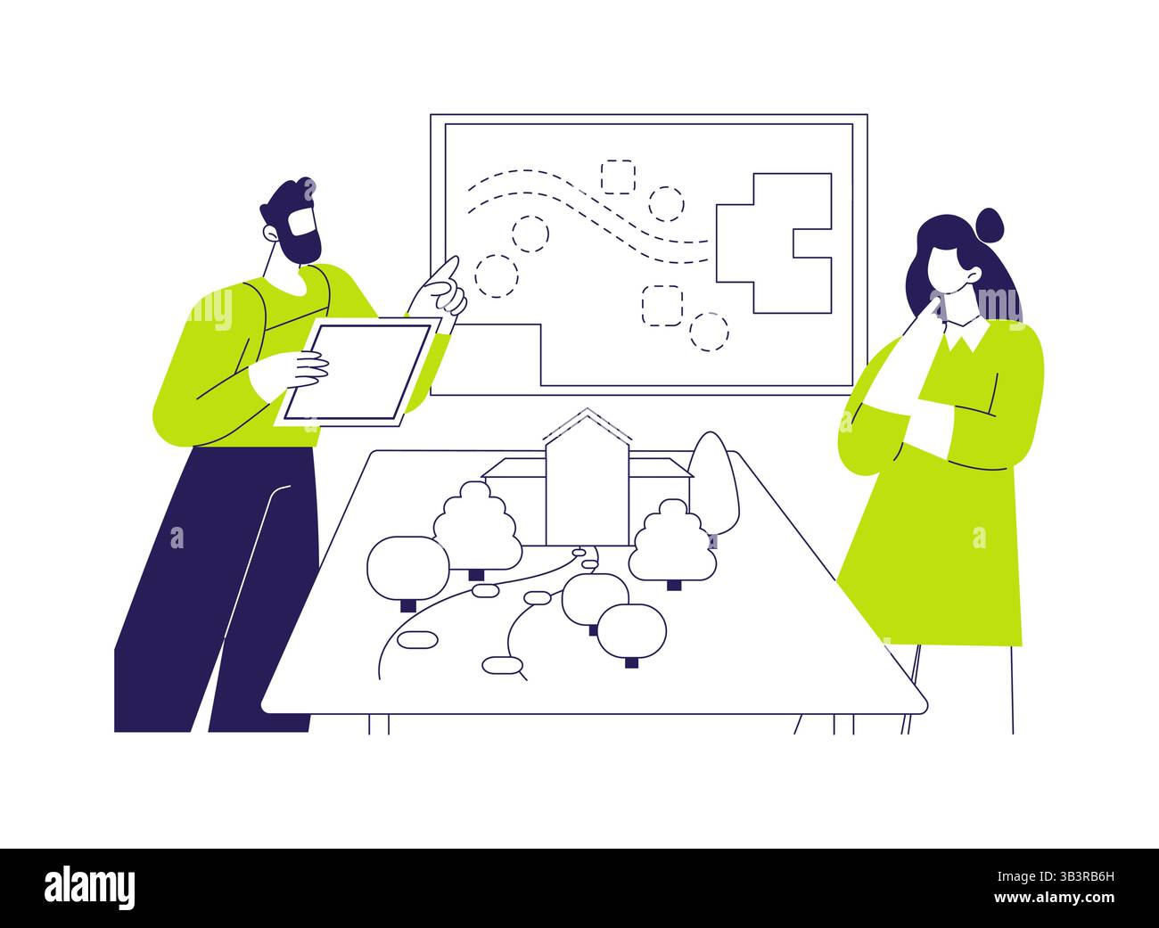 Landscape design project abstract concept vector illustration Stock ...