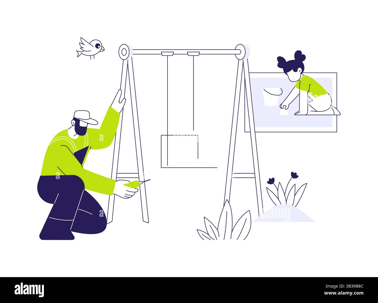 Playground installation abstract concept vector illustration Stock ...