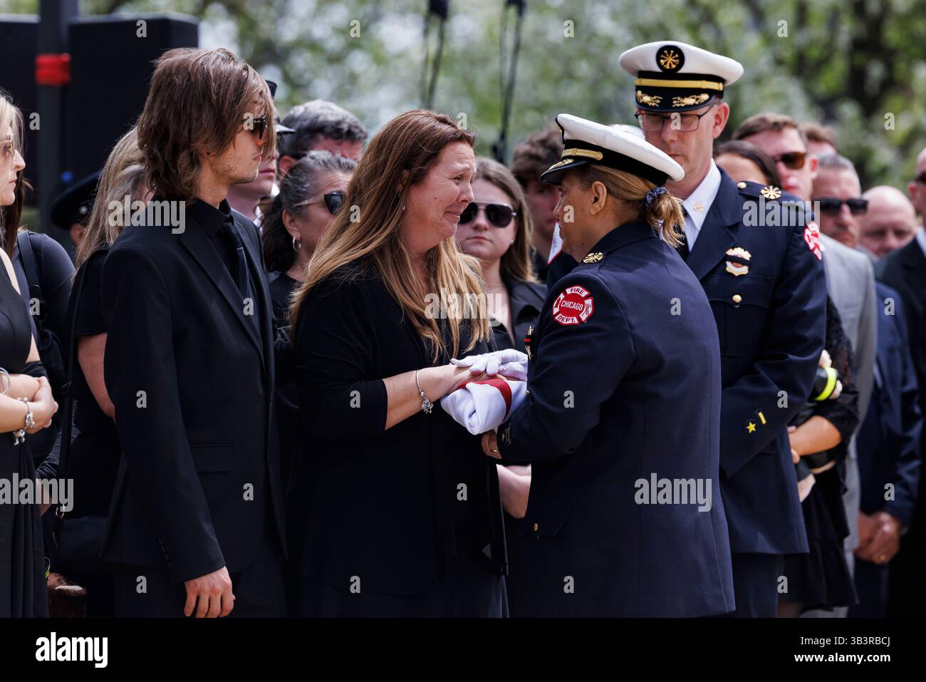Chicago Fire Department Commissioner Annette Nance-Holt gives the ...