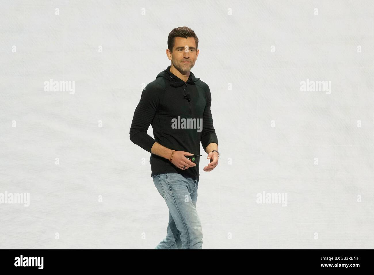 Meta Chief Product Officer Chris Cox speaks at LlamaCon 2025, an AI ...