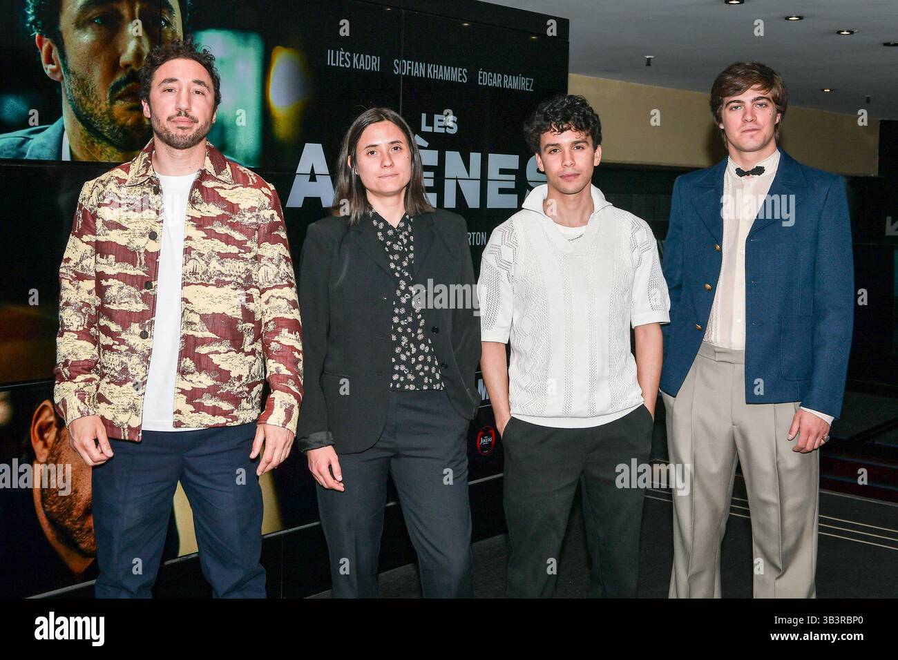 Paris, France. 29th Apr, 2025. Actor Sofian Khammes poses next to film director Camille Perton ...