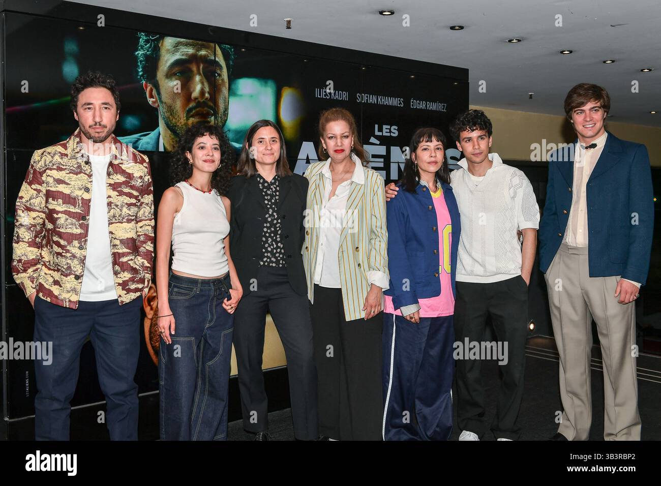 Paris, France. 29th Apr, 2025. Actor Sofian Khammes poses next to film director Camille Perton ...