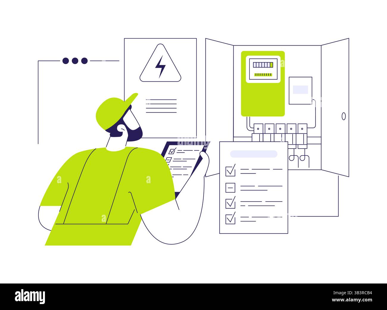 Electrical inspection abstract concept vector illustration Stock Vector ...