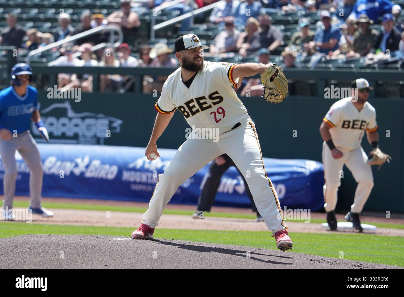 APRIL 26 2025: Salt Lake pitcher Chase Silseth (29) throws a pitch ...