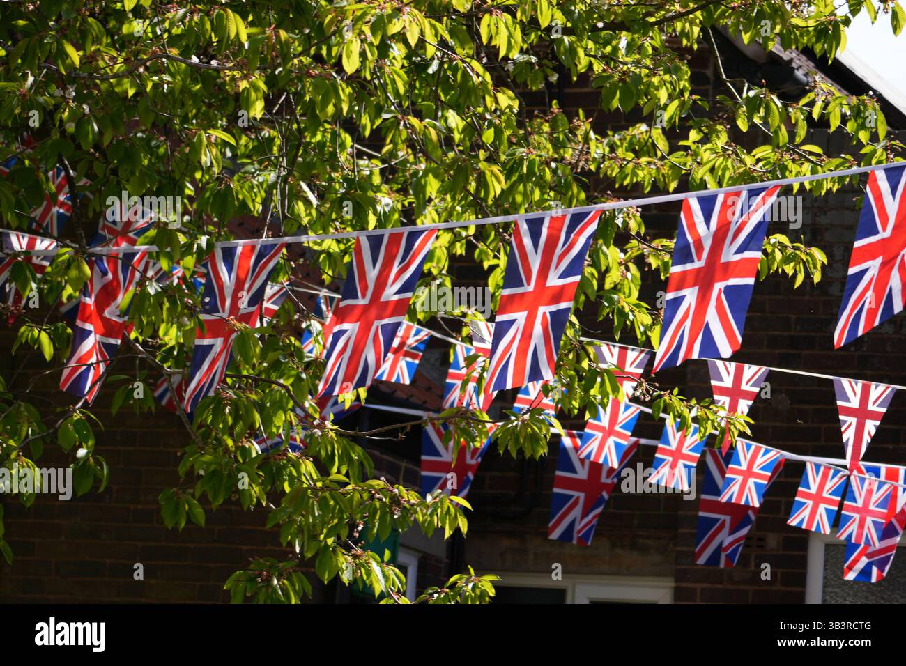 Union Jack Bunting Marking Victory In Europe Celebrations of the 80th ...