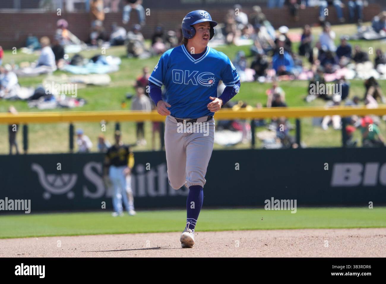 APRIL 27 2025: Oklahoma City right fielder Justin Dean (3) hits a homer ...