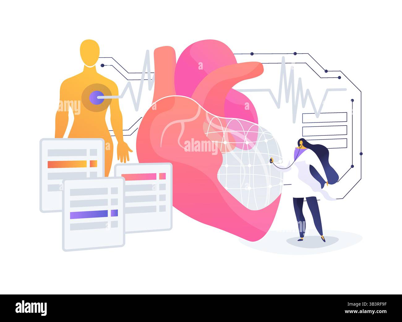 Smart Implants for Real-Time Health Monitoring abstract concept vector ...
