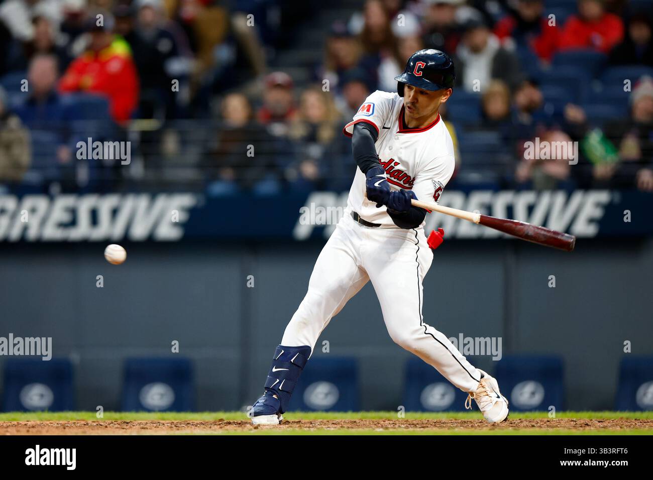Cleveland, Ohio, USA. 26th Apr, 2025. Cleveland Guardians outfielder ...