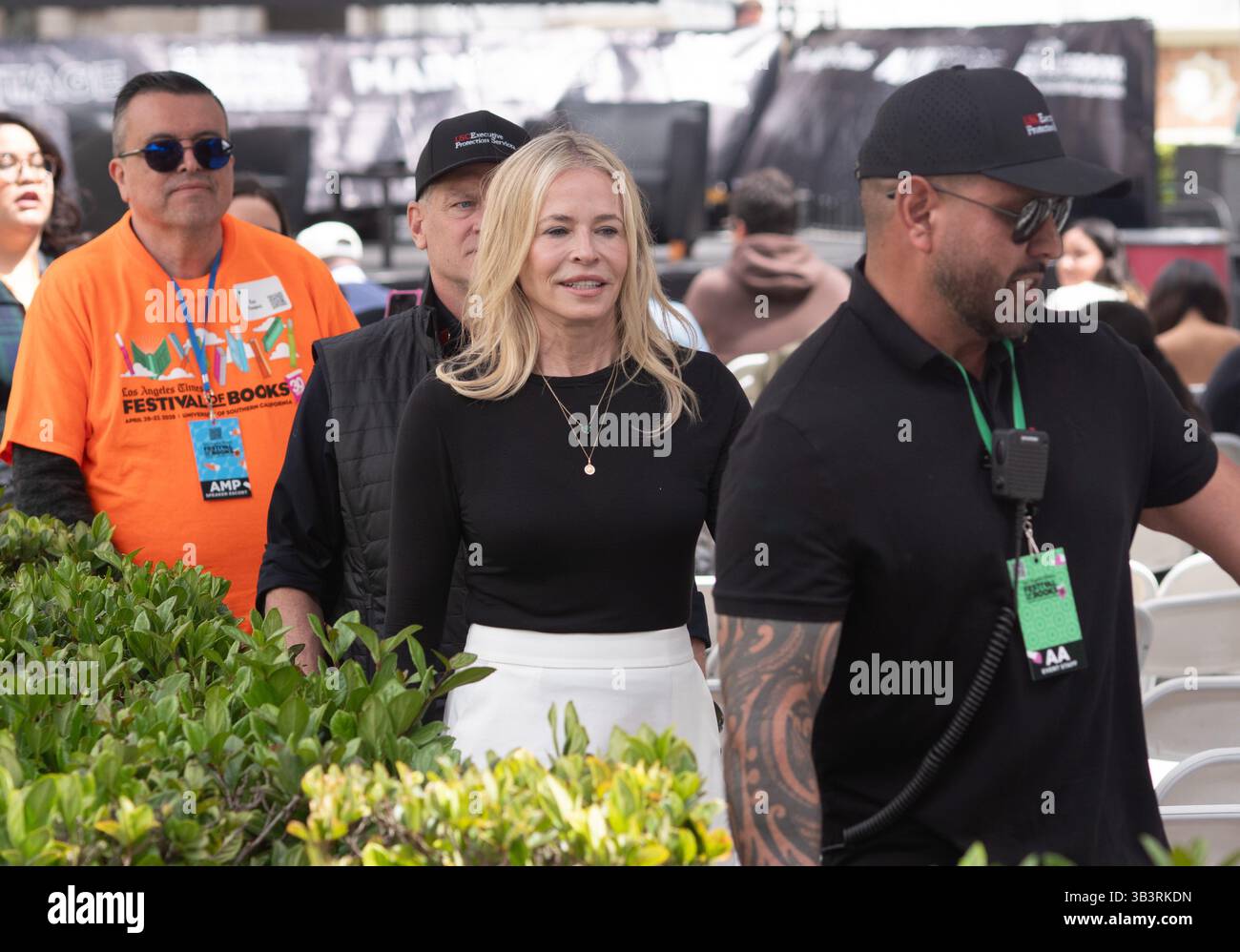 Chelsea Handler walking at the Los Angeles Times Festival of Books in ...