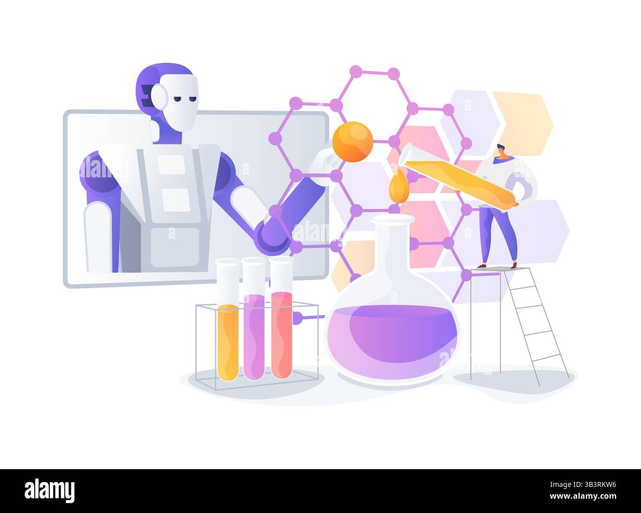 Ai Enhanced Computational Chemistry Abstract Concept Vector Illustration Stock Vector Image