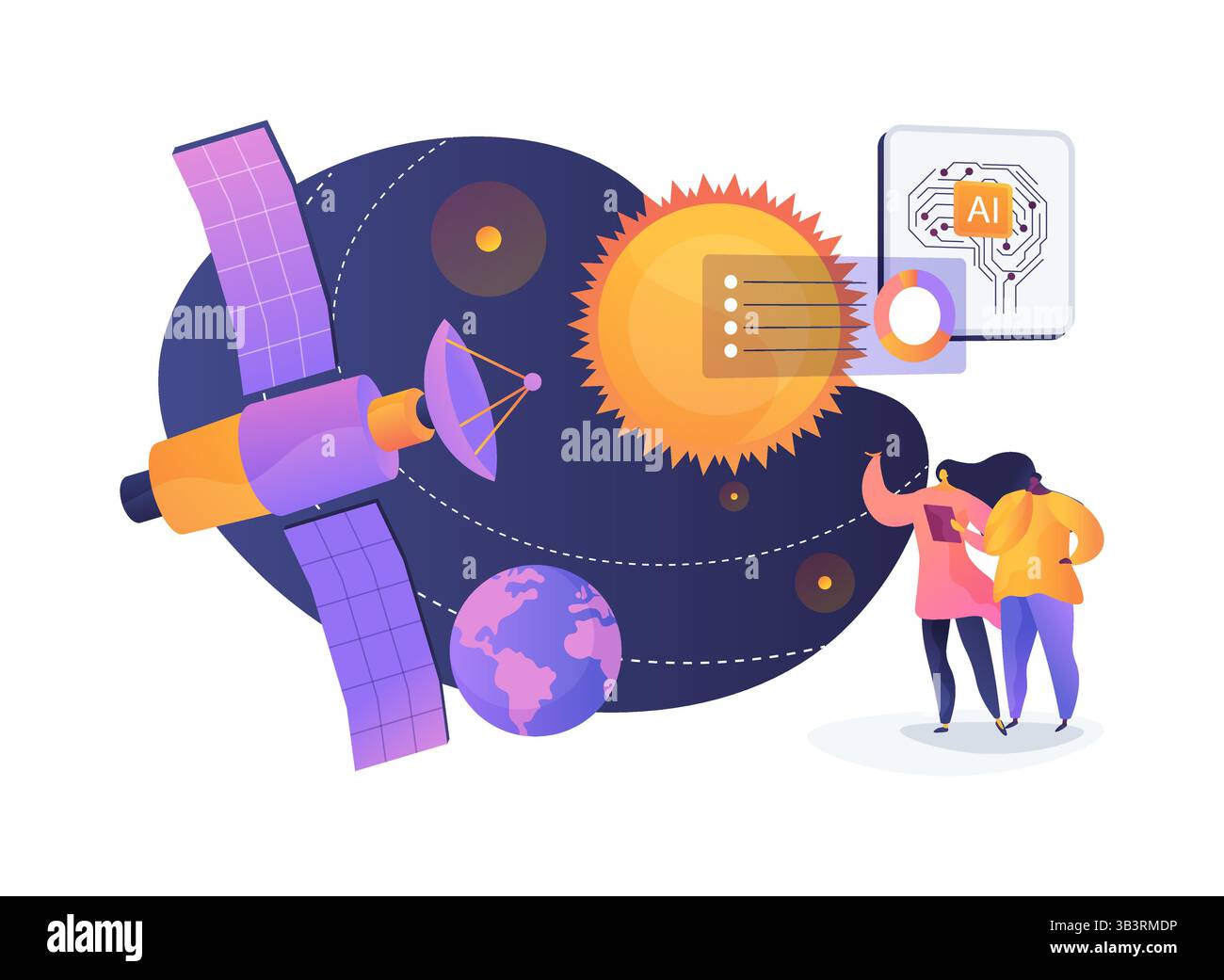 Quantum Sensors in Astronomy abstract concept vector illustration Stock ...