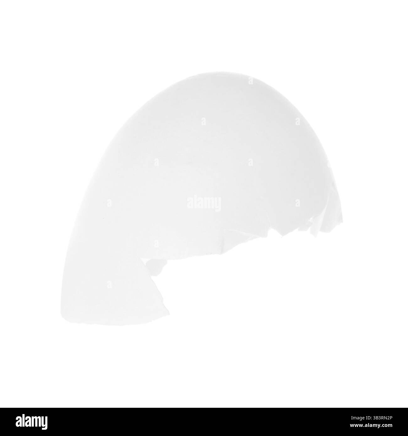 One piece of broken eggshell isolated on white Stock Photo - Alamy