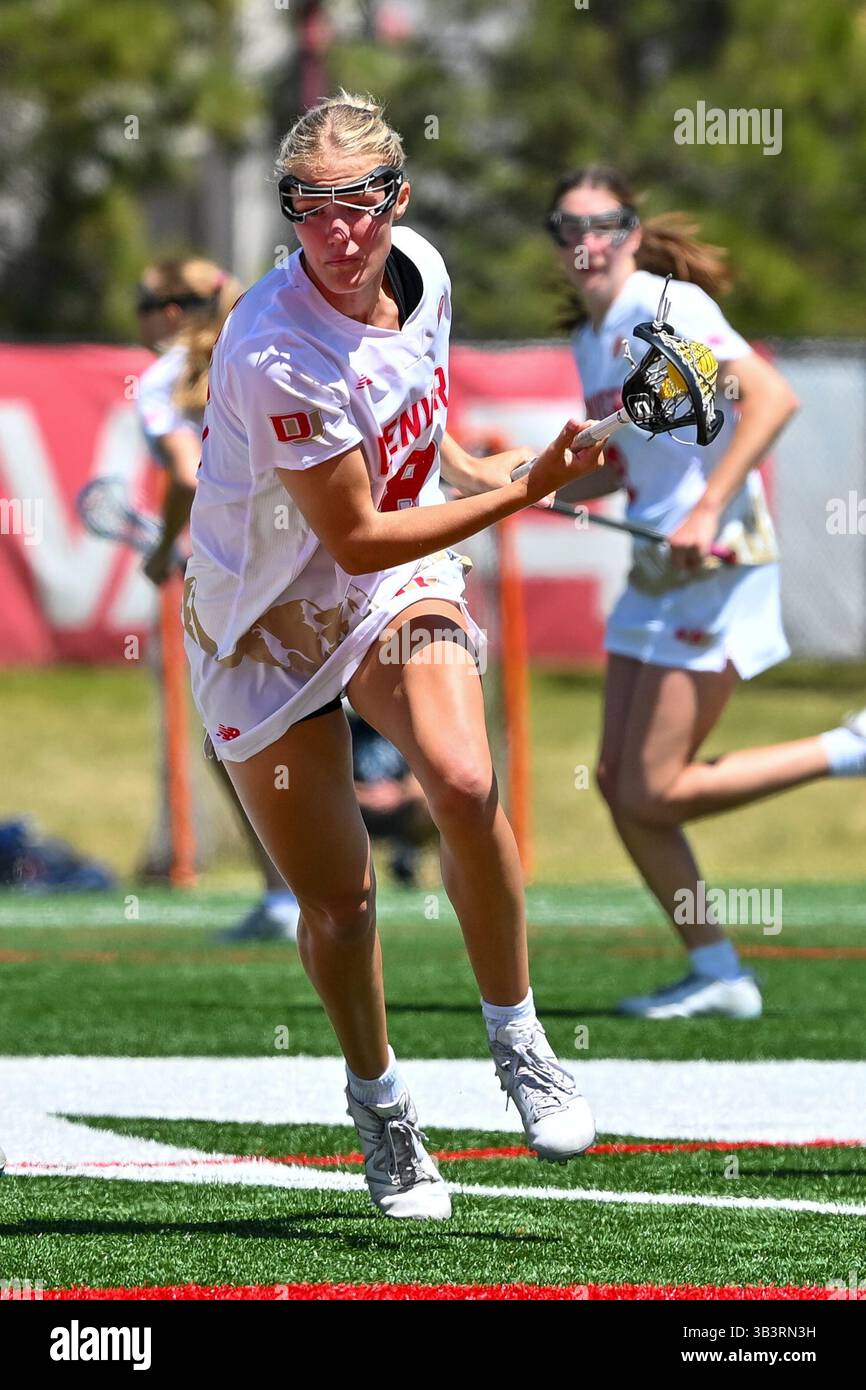 April 26, 2025: Denver defensive player, Sarah Pokorny (28), in action ...