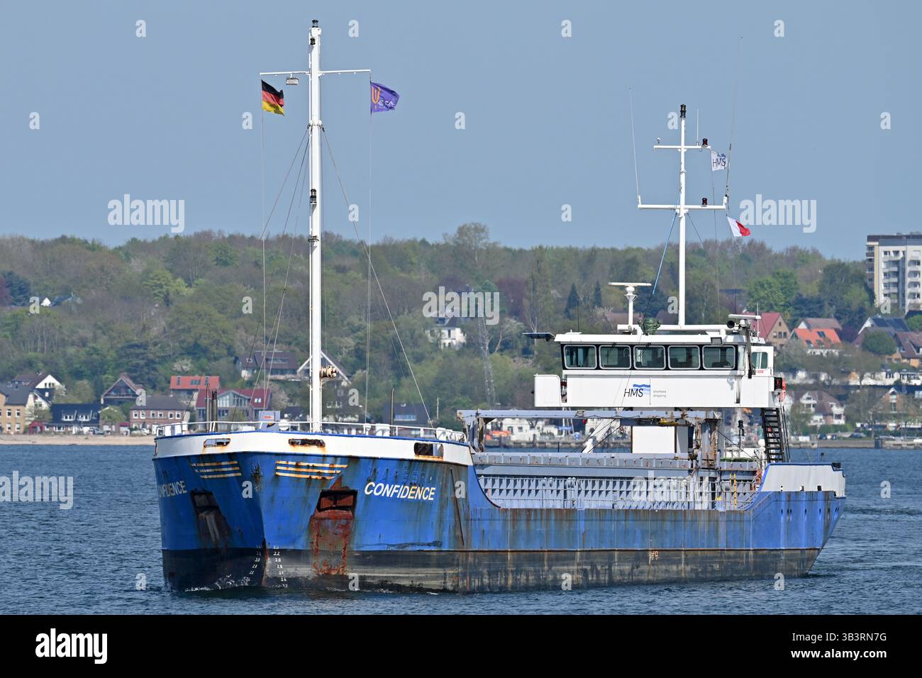 General Cargo Ship CONFIDENCE at the Kiel Fjord Stock Photo - Alamy