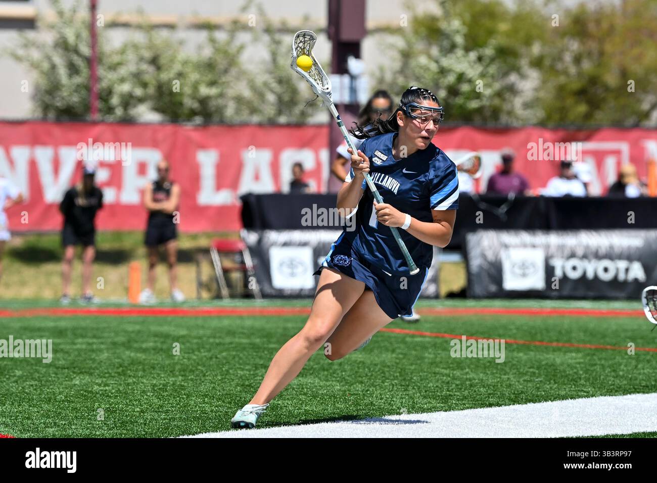 Denver, CO, USA. 26th Apr, 2025. Villanova midfielder, Sophia Corretjer ...