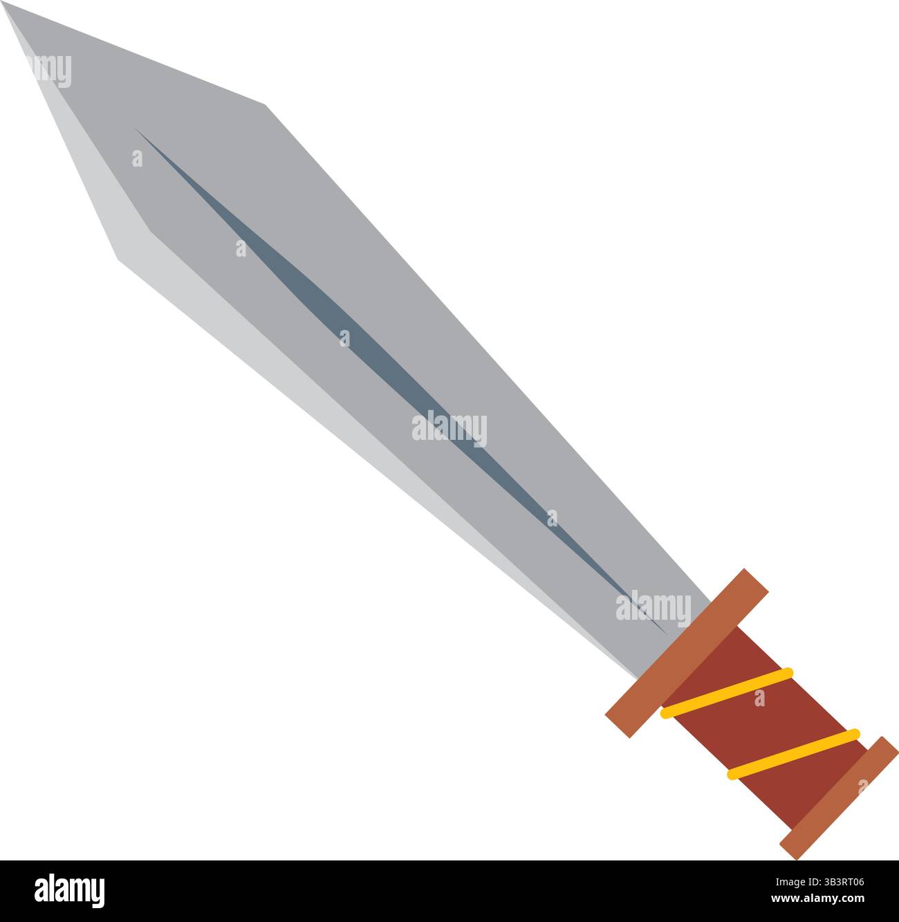 Fantasy sword with red handle. Vector illustration Stock Vector Image ...