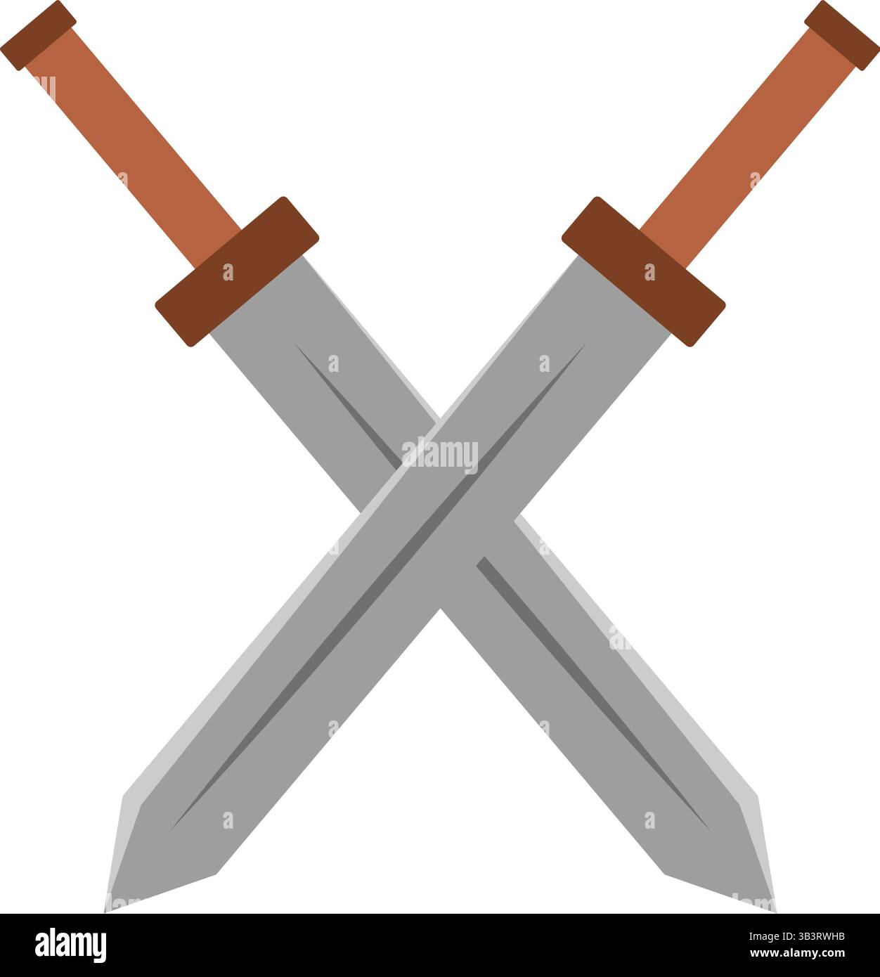 Fantasy sword with red handle. Vector illustration Stock Vector Image ...