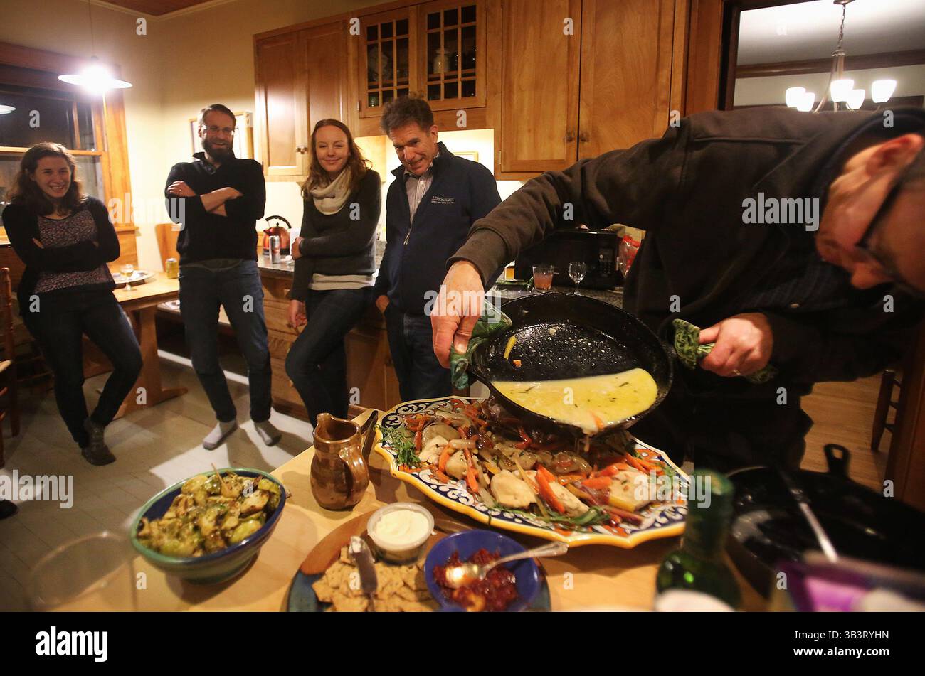 January 26, 2018 - Minneapolis, MN, USA - Two families, their children ...