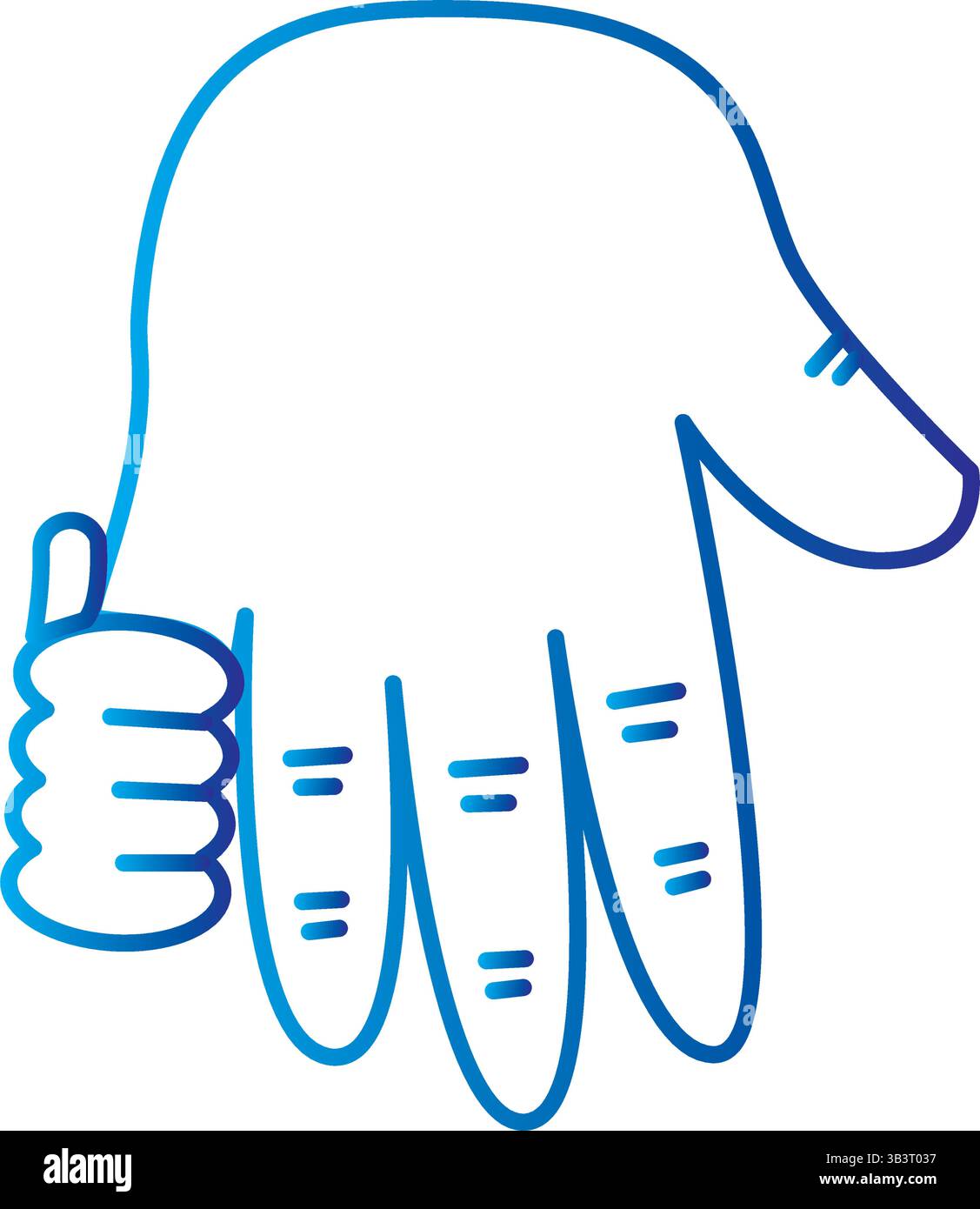Thumbs up hand gesture outline. Vector illustration Stock Vector Image ...