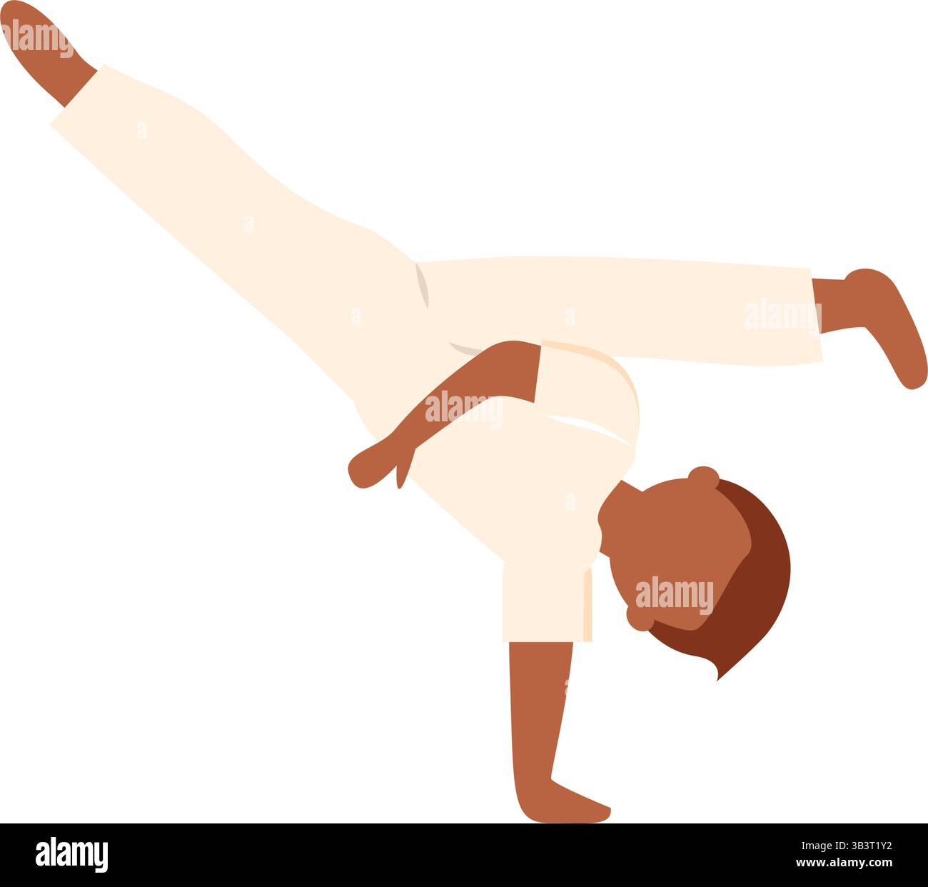 Capoeira dancer in motion. Vector illustration Stock Vector Image & Art ...