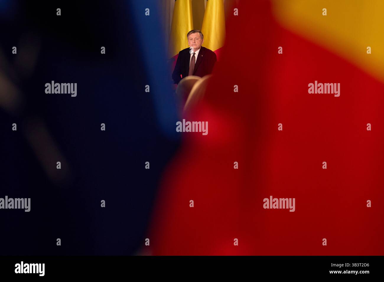 Romania Presidential candidate Crin Antonescu sits during a live ...