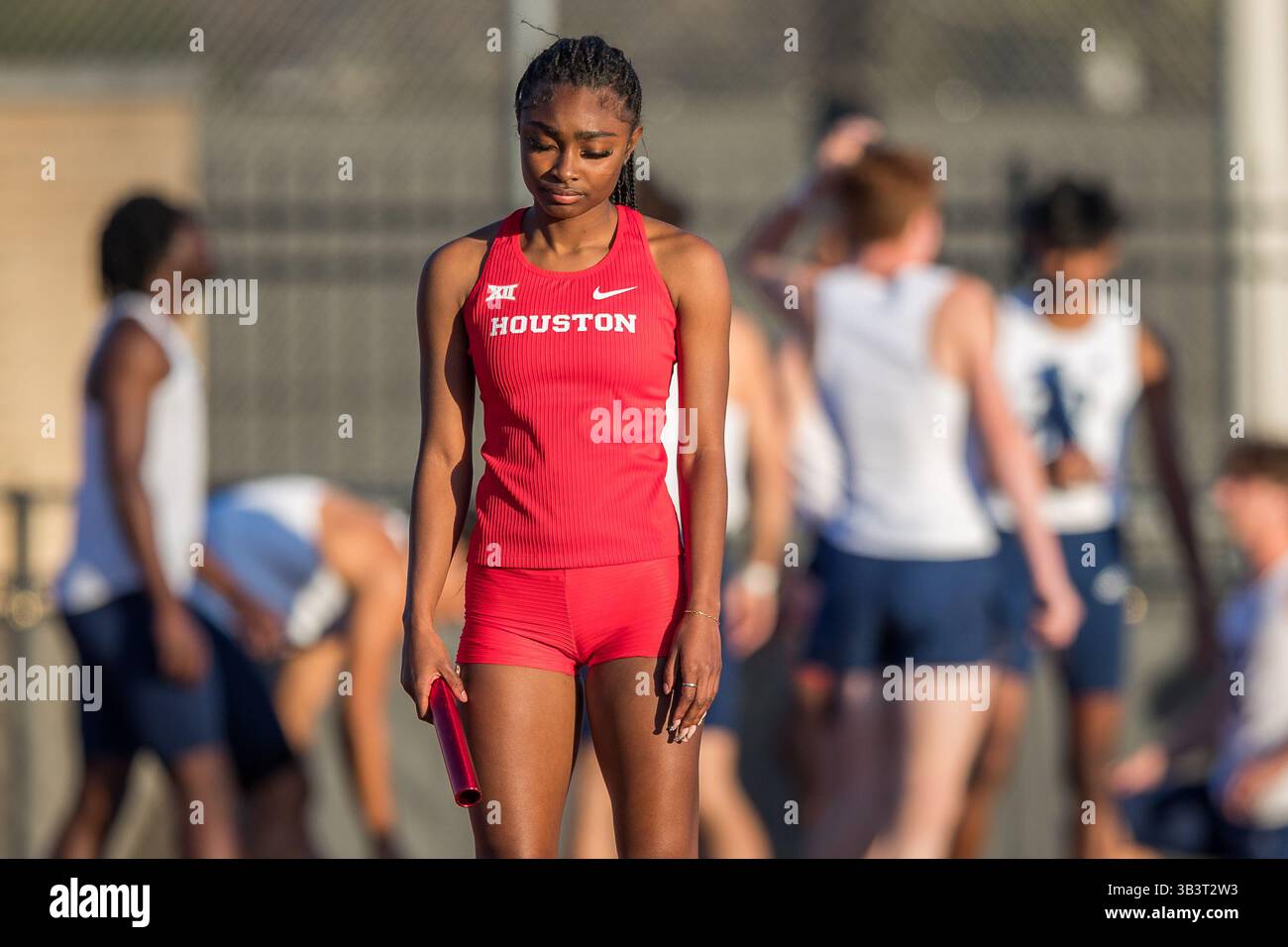Houston, Texas, USA. 20th Mar, 2025. Houston Cougars sprinter Madyson ...