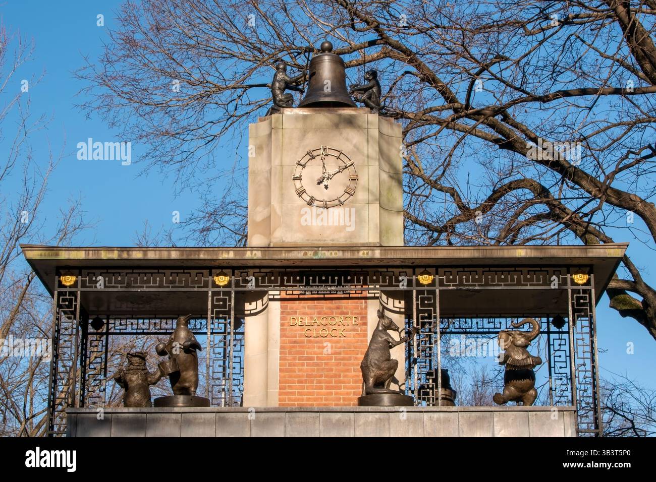 Manhattan, NYC, NY, USA, Delacorte music clock with animals figurines ...