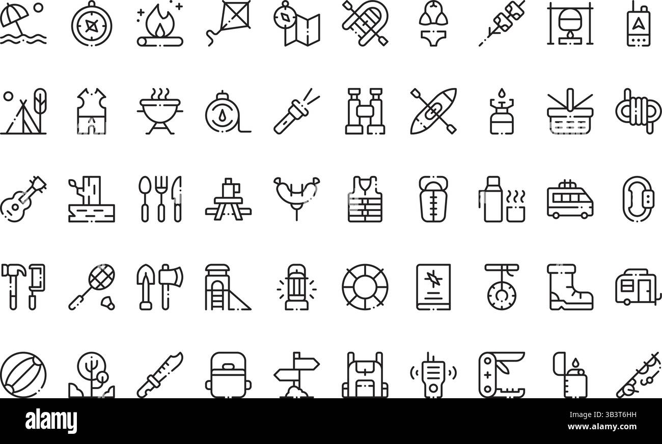 Summer camp icons Simple vector icon. Illustration symbol design ...