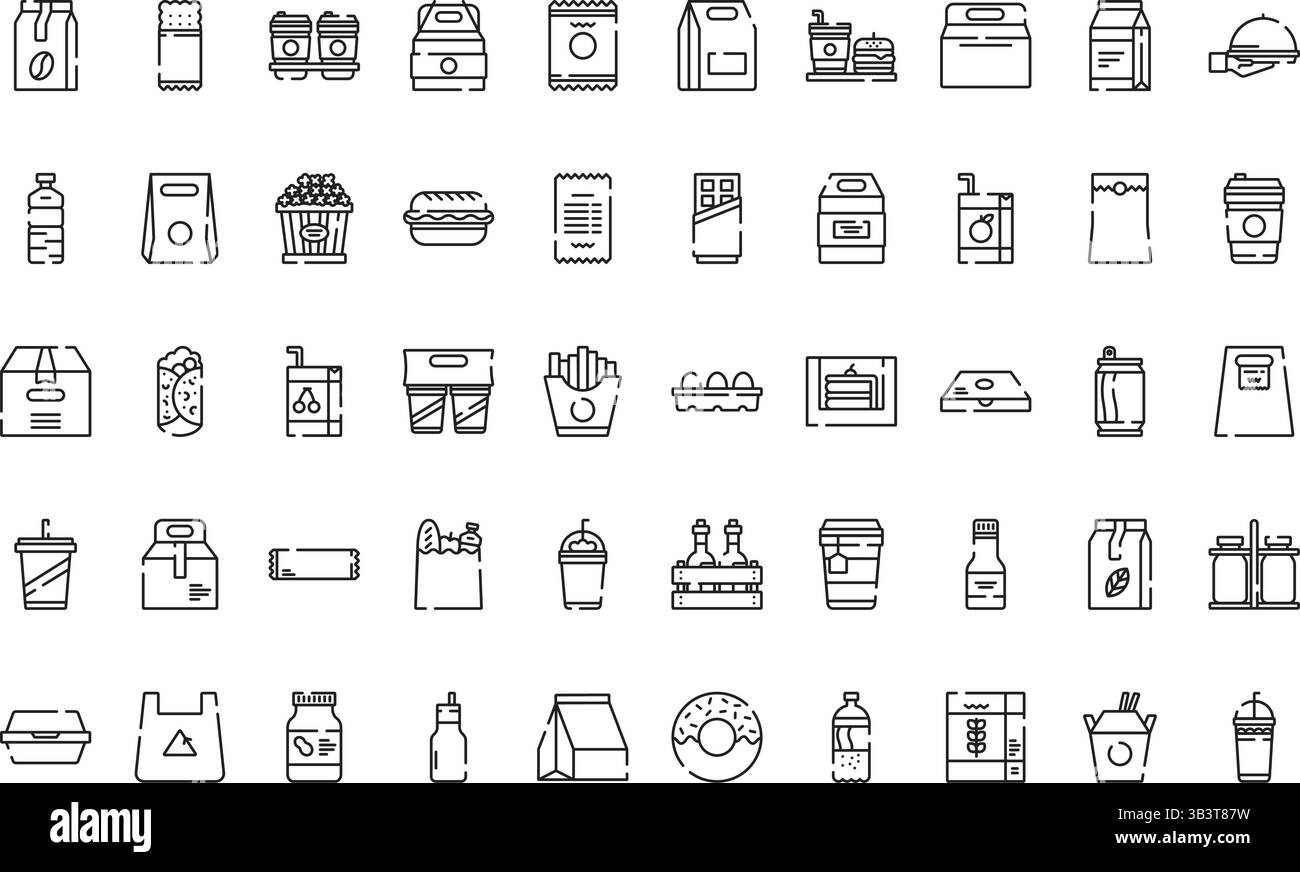 Fast food icons Simple vector icon. Illustration symbol design template ...