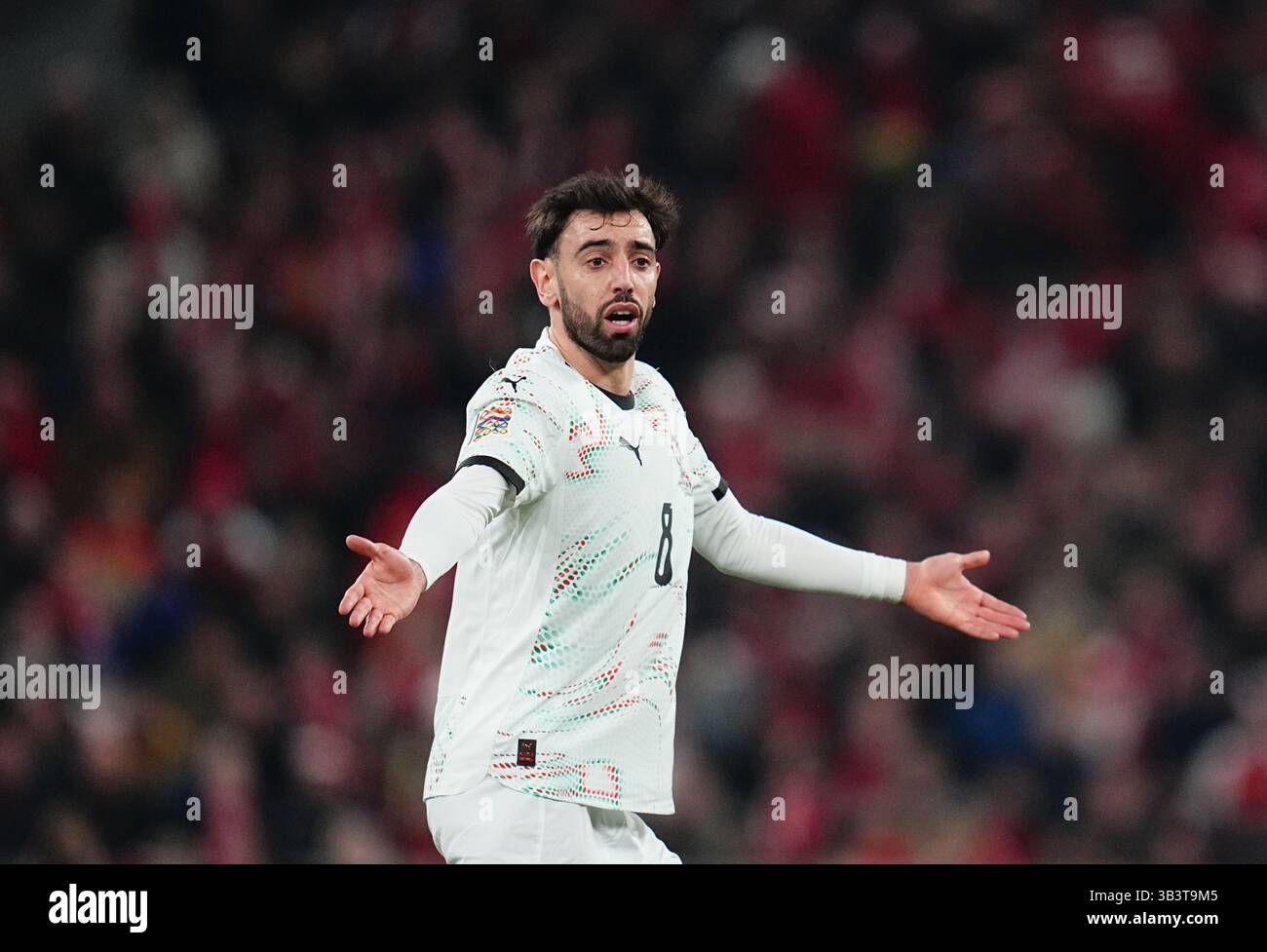Parken, Copenhagen, Denmark. 20th Mar, 2025. Bruno Fernandes of ...