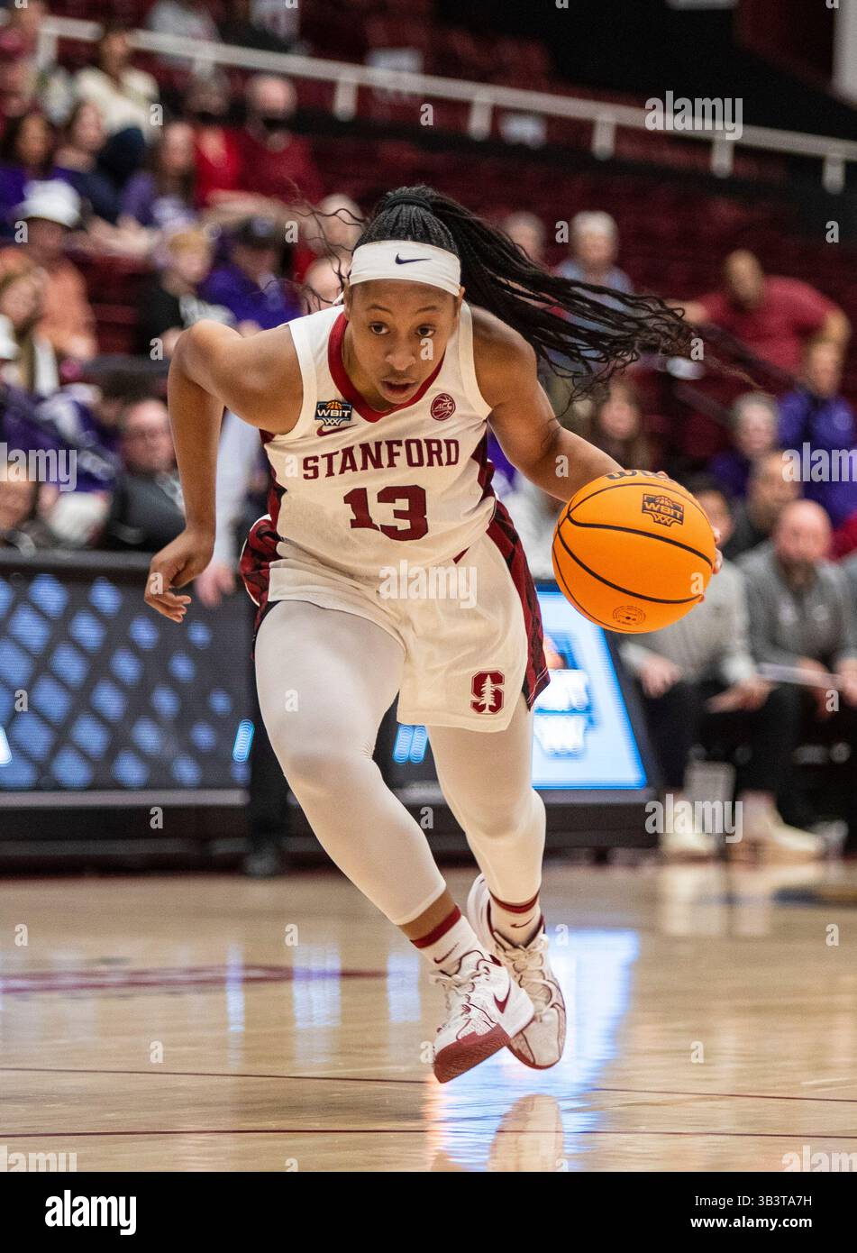 Maples Pavilion Stanford, CA. 20th Mar, 2025. U.S.A. Stanford guard ...