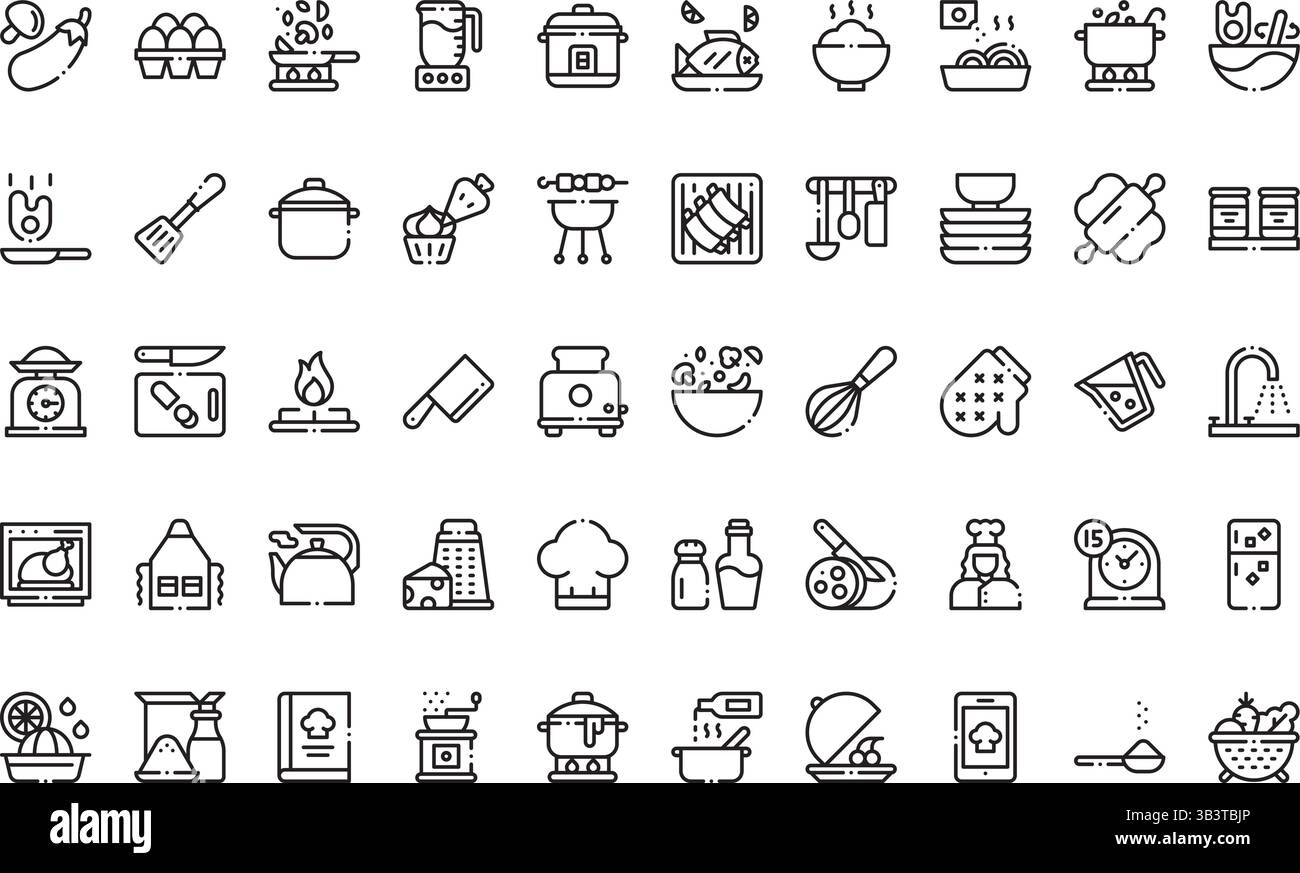 Cooking Icons Simple Vector Icon Illustration Symbol Design Template For Web Mobile Ui Element