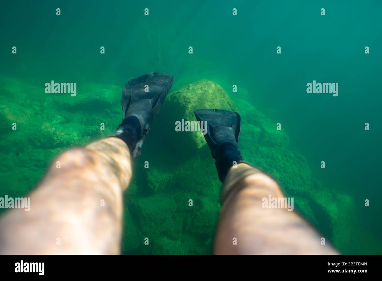 First person snorkeling sea underwater hi-res stock photography and ...