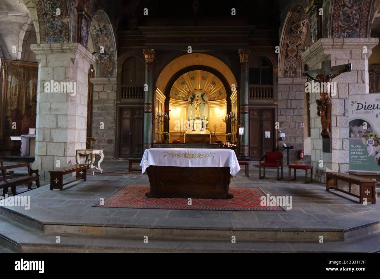 The Church of the Holy Cross, town of Aubusson, department of Creuse ...