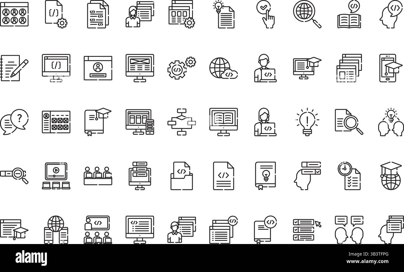 Learning icons Simple vector icon. Illustration symbol design template ...