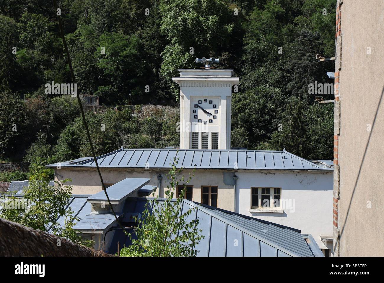 Former town hall, exterior view, town of Aubusson, Creuse department ...