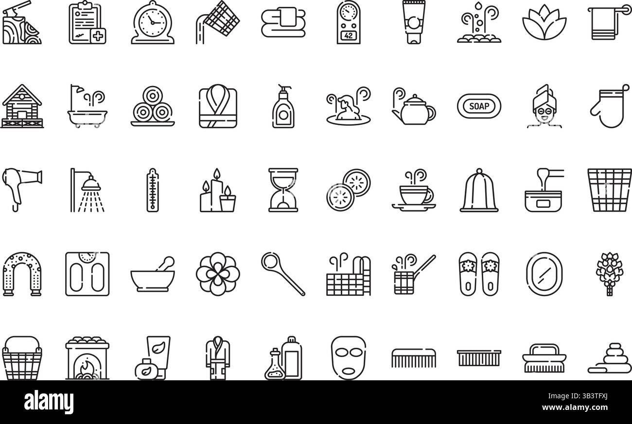 Sauna icons Simple vector icon. Illustration symbol design template for web mobile UI element ...