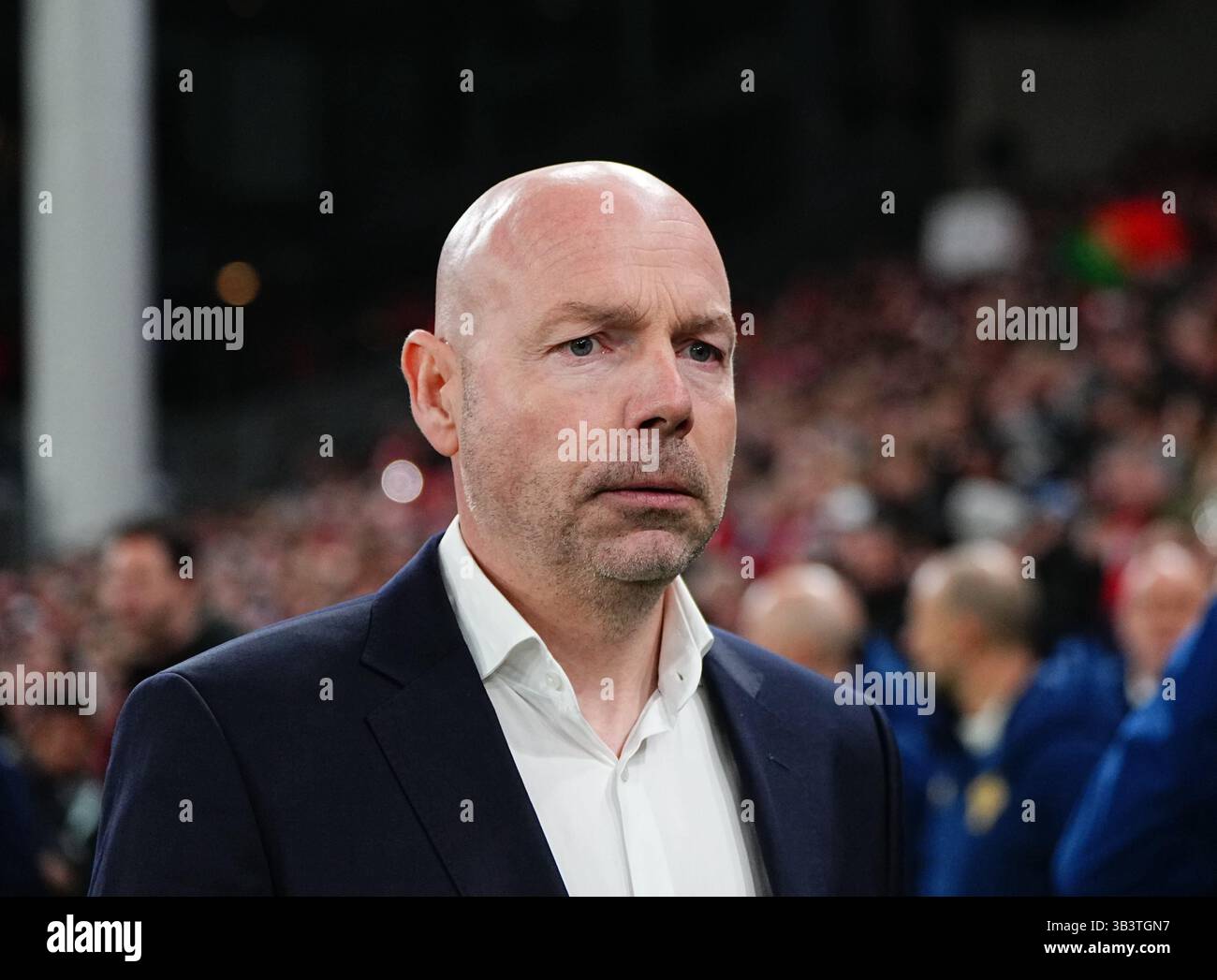 Parken, Copenhagen, Denmark. 20th Mar, 2025. Brian Riemer of Denmark ...