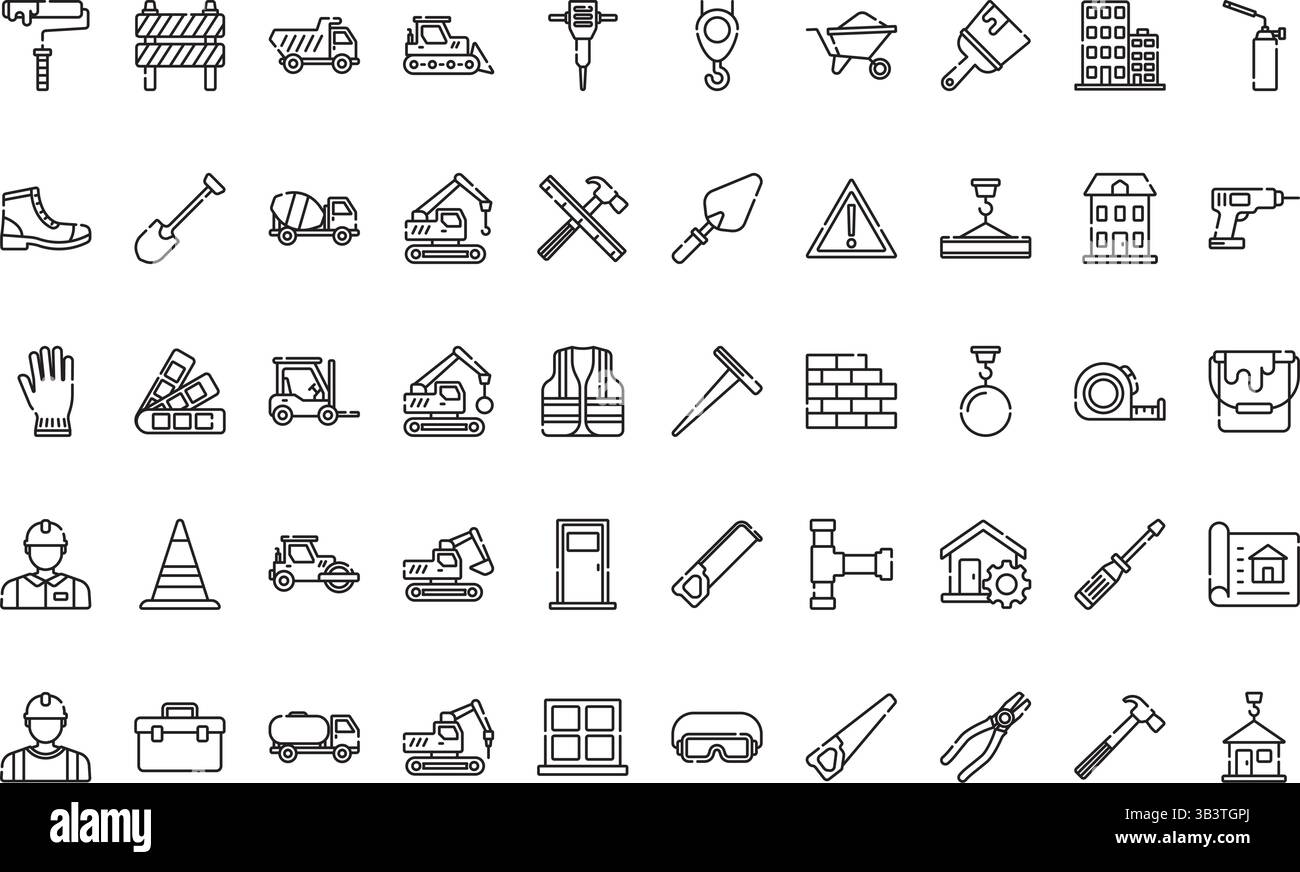 Construction icons Simple vector icon. Illustration symbol design ...