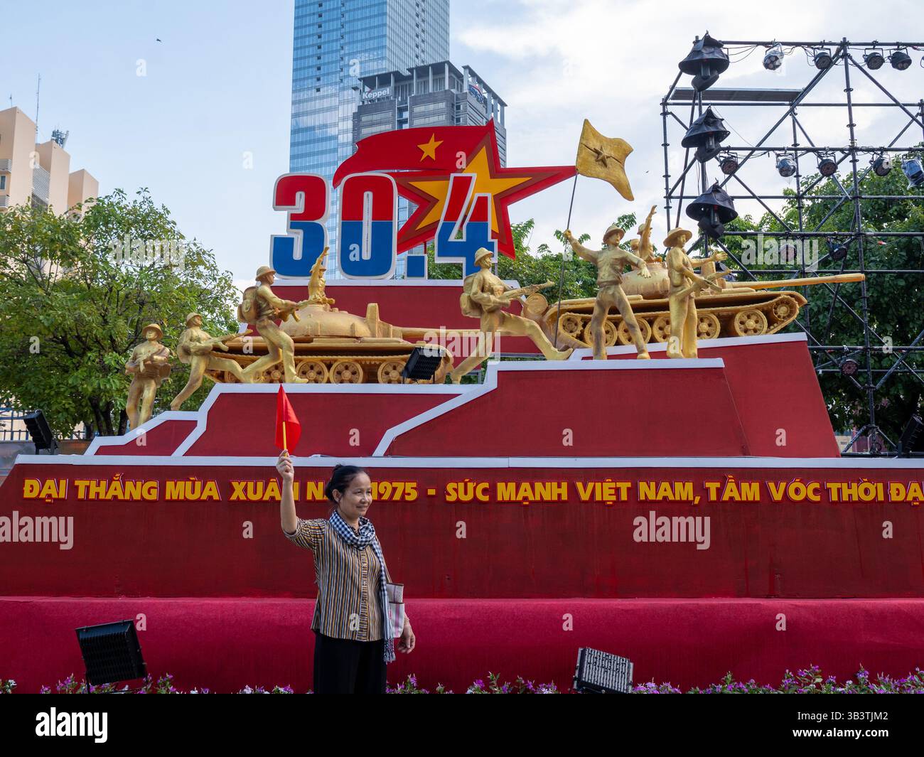 Ho Chi Minh City, Vietnam. 26th Apr, 2025. A woman poses in front of a ...