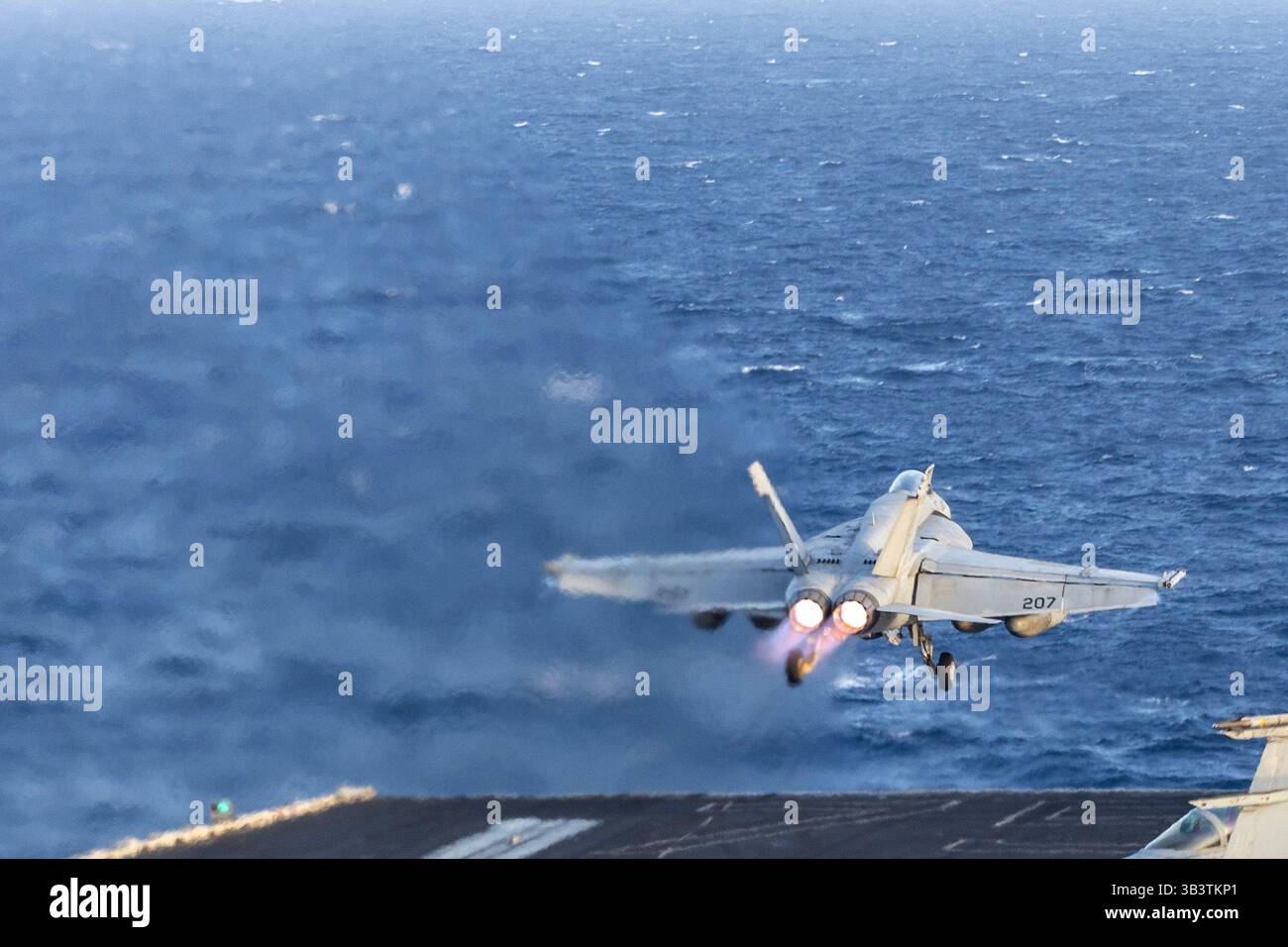 USS Harry S Truman, International Waters. 01 April, 2025. A U.S. Navy F ...
