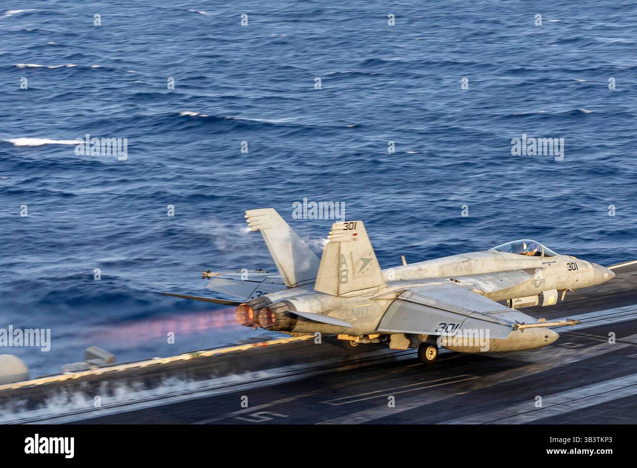 USS Harry S Truman, International Waters. 01 April, 2025. A U.S. Navy F ...