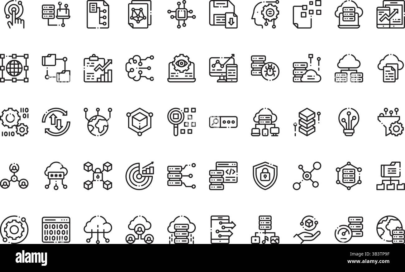 Big data icons Simple vector icon. Illustration symbol design template ...