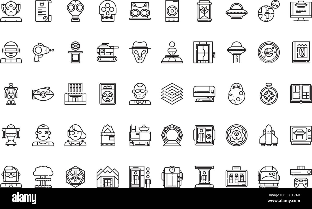 Science fiction icons Simple vector icon. Illustration symbol design ...