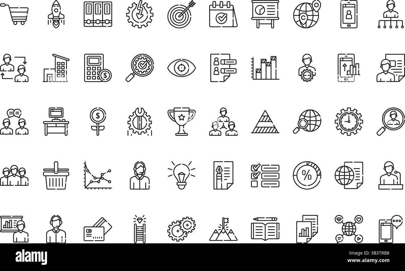 Business management icons Simple vector icon. Illustration symbol design template for web mobile ...
