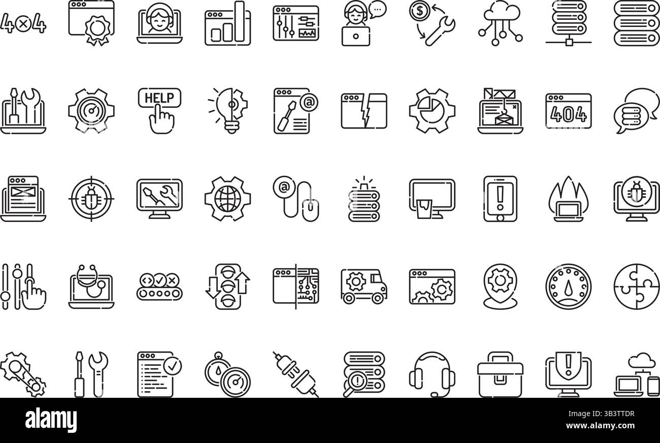 Web maintenance icons Simple vector icon. Illustration symbol design ...