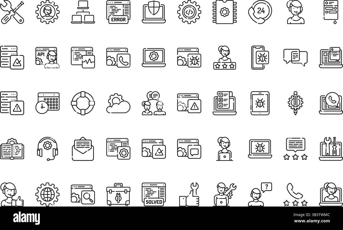 Tech support icons Simple vector icon. Illustration symbol design ...