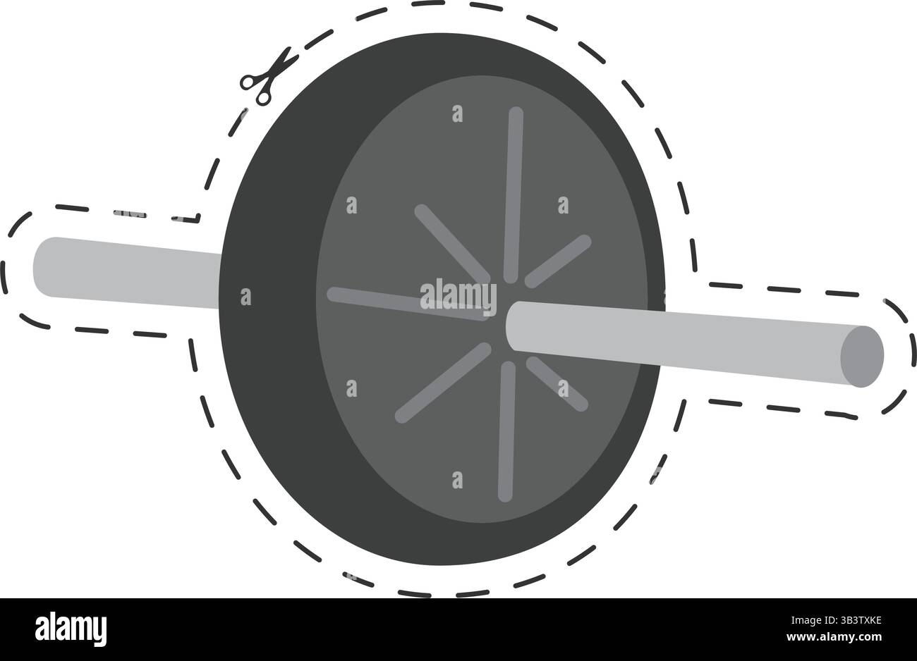 Ab wheel exercise tool. Vector illustration Stock Vector Image & Art ...